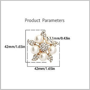 Vintage CZ Flower Pearl Promise Ring for Women Gold Plated Expandable Adjustable Cubic Zirconia Cluster Imitation Pearls Statement Rings Comfort Fit Anniversary Wedding Mother's Day Jewelry