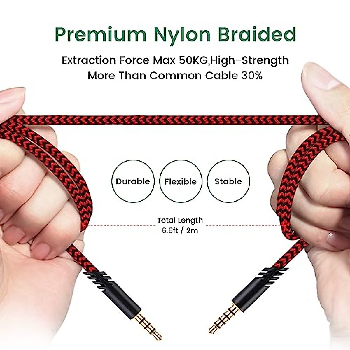 weishan A40 Cord Replacement for Astro A10 A40 TR Gaming Headsets, 3.5mm(1/8") Red Audio Cable with Inline Mic Mute Switch for PS5 PS4 Xbox, 6ft Long