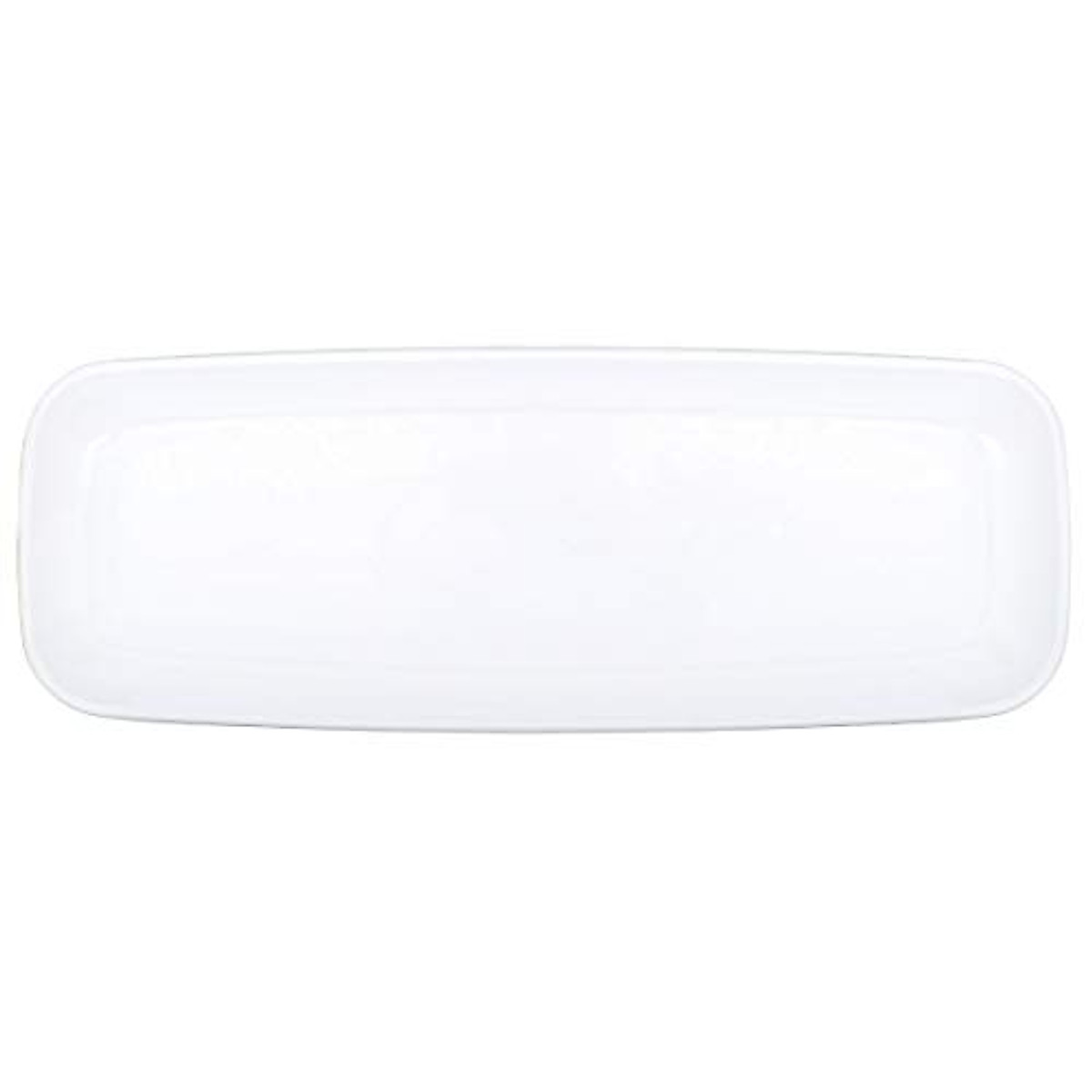 Amscan Long Plastic Platter - 6 1/2' x 17 1/2' - White - 1 Pc.