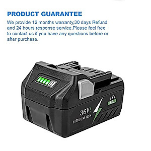 Remate 5.0Ah Replacement for Metabo HPT Battery, MultiVolt 36V/18V Li-Ion Battery Compatible with Metabo 371751M 372121M BSL36A18 BSL36B18 Cordless Power Tools