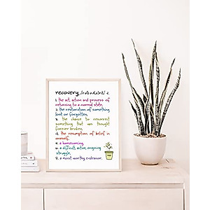 Sober - Sobriety Gifts for Women and Men - Alcoholism Recovery - Quotes Wall Decor - Alcohol and Drug Abuse Get Well Encouragement Gift - Recovery Poster - 8x10 Art Print - UNFRAMED