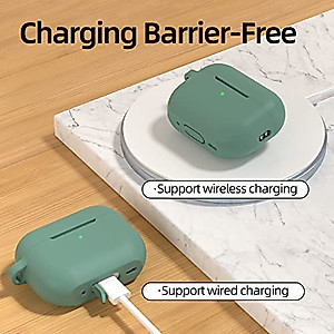 Joosko for Airpods Pro 2nd Generation Case Cover 2022, Soft Silicone Shock Absorbing Case with Keychain for Apple AirPods Pro 2 for Women Men. [Front LED Visible]