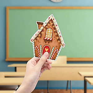 ceiba tree 36Pcs Christmas Gingerbread House Cards Festive Winter Holiday Greeting Cards with Envelopes and Stickers Die Cut