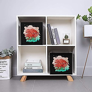 The Welsh Red Dragon Large Cubes Storage Bins Collapsible Canvas Storage Box Closet Organizers for Shelves