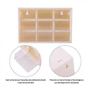 Fdit 9 Ders Multi Desktop Storage Box Cosmetics and Jewelry Storage Organizer Case Hardware and Craft Cabinet(1#)
