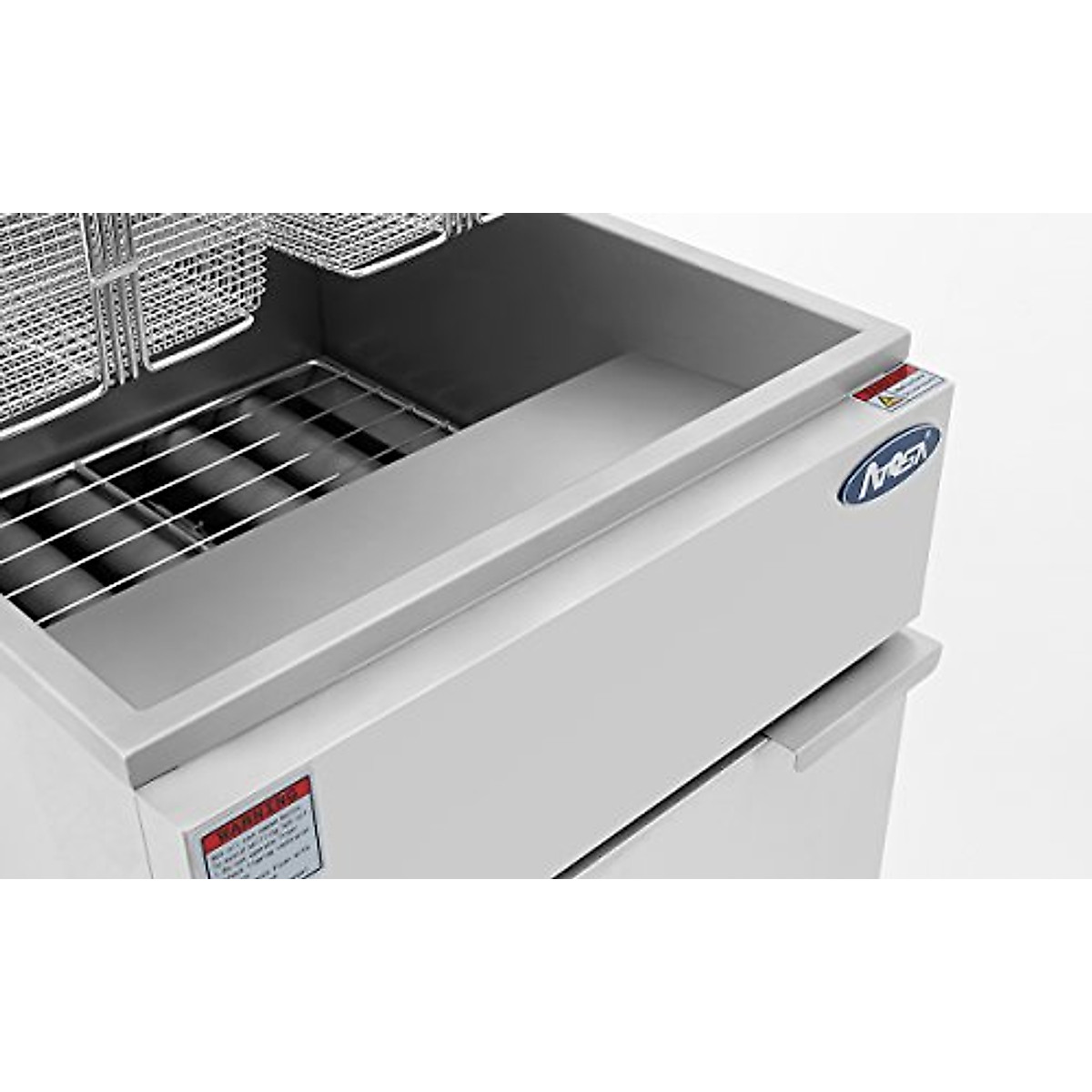 Atosa USA ATFS-75 (High BTU 150k) Heavy Duty 75 lbs Stainless Steel Deep Fryer - Propane