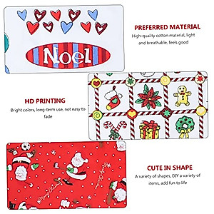 FAVOMOTO 16 pcs Gift Fabrics Squares Santa Cm X Stocking Quilting Art DIY Beautiful Cloths Square Quarters for Precut Doll Tree Scraps Fabric Large Bundles Craft Xmas Making Material Christmas Fabric
