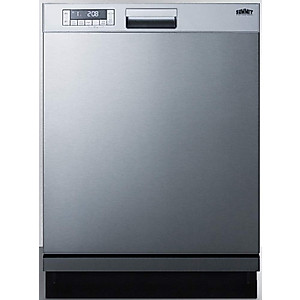 Summit DW2435SS 24"" Built-In Dishwasher with 12 Place Settings Energy Star Certified in Stainless Steel