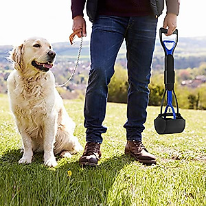 UPSKY Pooper Scooper for Large Small Dogs, Folding Dog Poop Scooper, Durable Spring and Premium Materials，Easy to Use for Grass, Dirt, Gravel Pick Up Shovel
