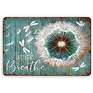 Dandelion Dragonfly New Vintage Metal Sign Decor for Home Office Restaurant Garage Bar 8X12 Inch