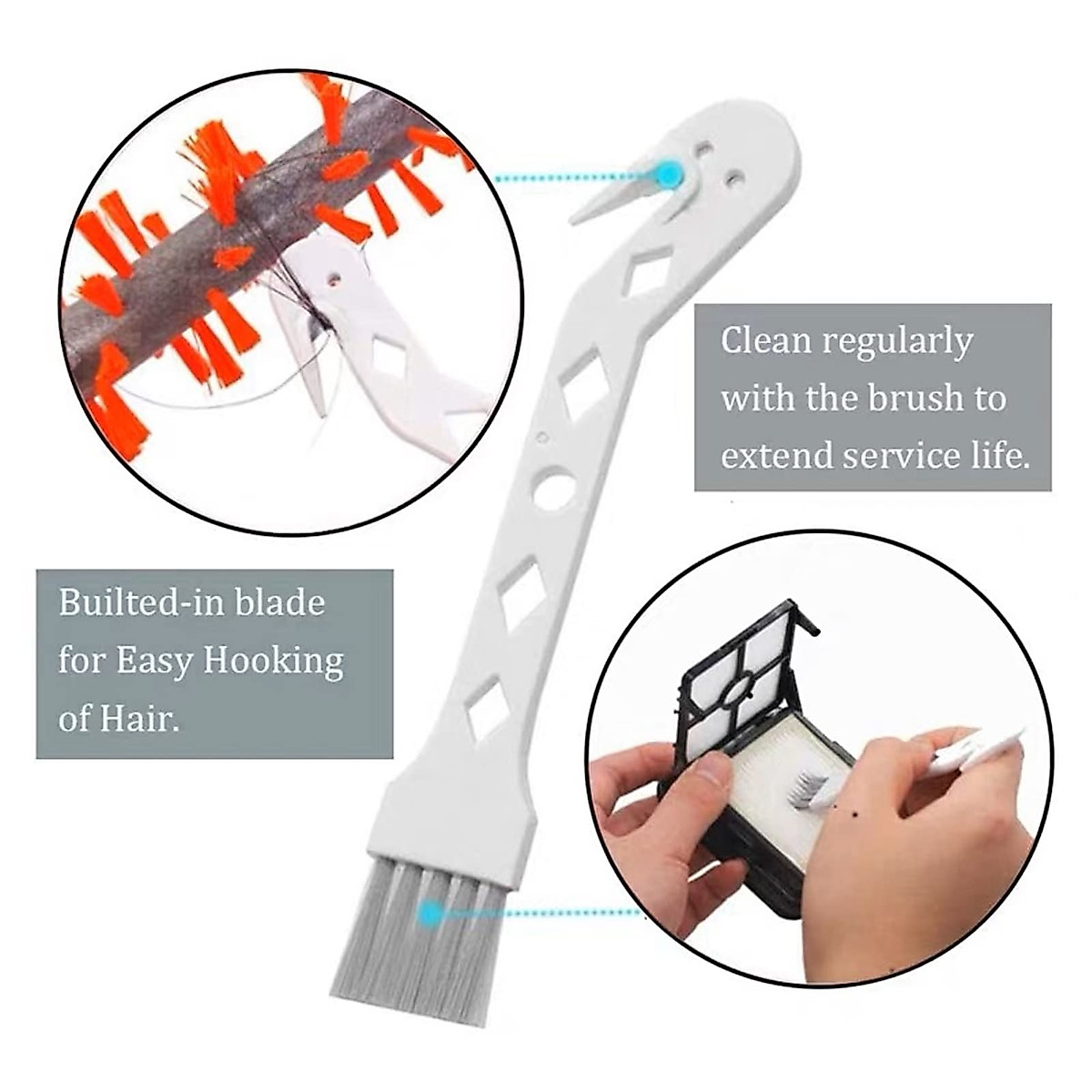 GLOGLOW Handheld Vacuum Cleaner Brush Dust Brush Sweeping Robot Tool Fit for Xiaomi/Shark/Sweeping Robot