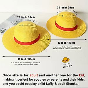 ONEPIECE 2 Cosplay Straw Hat + Hat Pin, Looks just like the anime version, The colors are bright and the material is sturdy