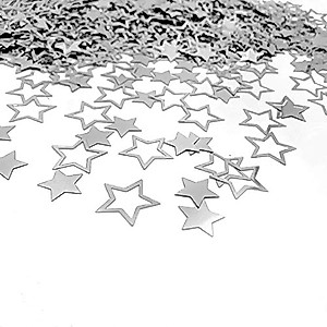 Werich Star Confetti Merry Christmas Max Party Silver Table Confetti Happy Birthday Baby Shower Wedding Party Sprinkles Confetti Metallic Foil Stars for Party Wedding Festival Decorations 1100 Pieces