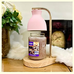 Pink Candle Warmer Lamp with Timer Dimmable Candle Lamp Warmer for Jar Candles with Auto Shut Off Timer, Top Lamp Candle Warmer Compatible with Large Yankee Candles Cute Electric Wax Melt Warmer