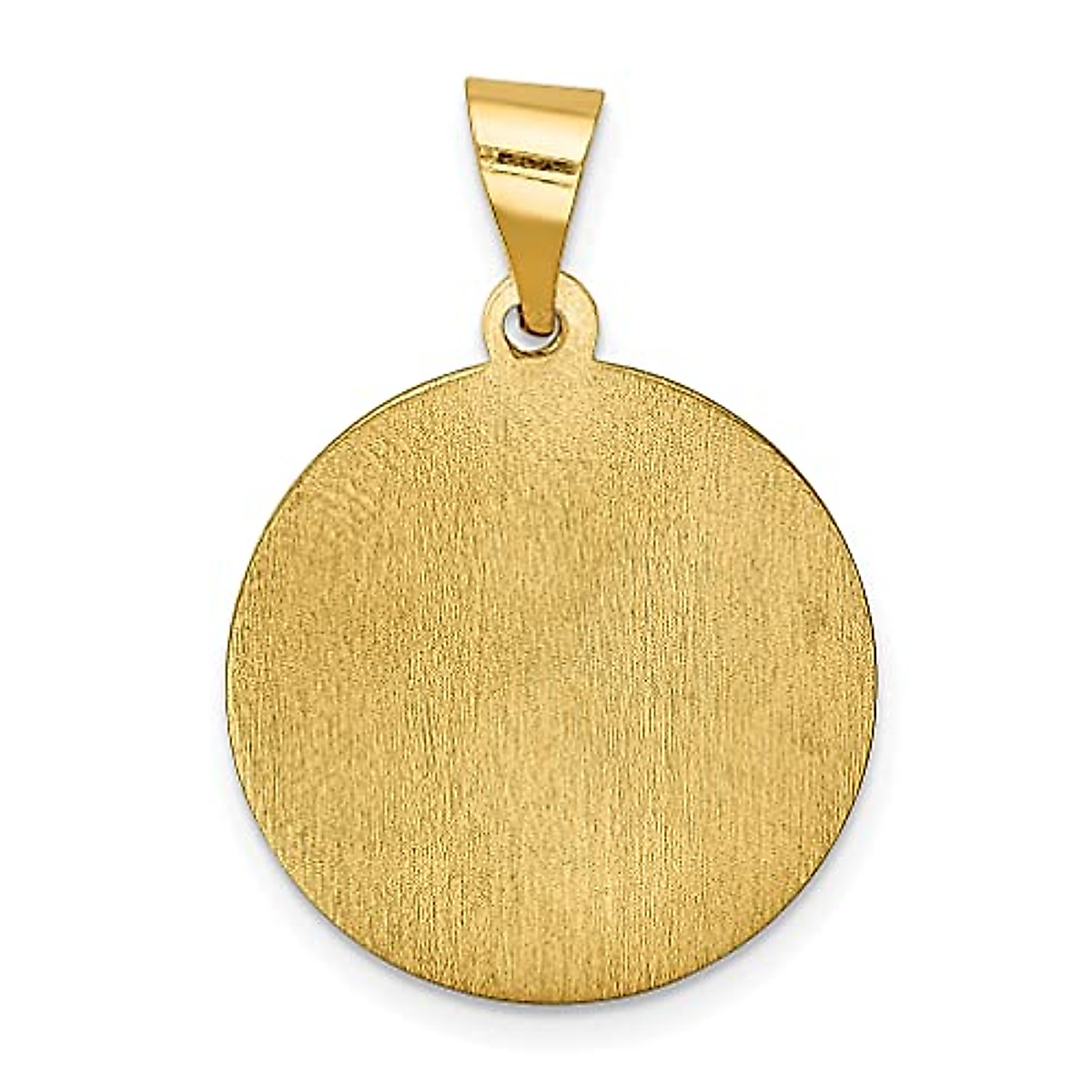 IceCarats 14K Yellow Gold Our Lady of Lourdes Medal Necklace Charm Pendant Only