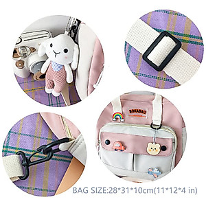 Cute Bags Kawaii Backpack Messenger Bag For School,Aesthetic Backpacks Multifunction Laptop Japanese Ita for Teen Girls Kids Lunch Totes