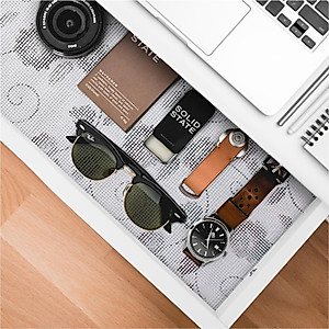 RAY STAR Shelf Liner, Non-Adhesive Refrigerator Liners for Shelves 12*120 inch, Vinyl Shelf Drawer Liner Non-Slip Bathroom Cabinet Liner for Kitchen/Storage/Desks (Floral)