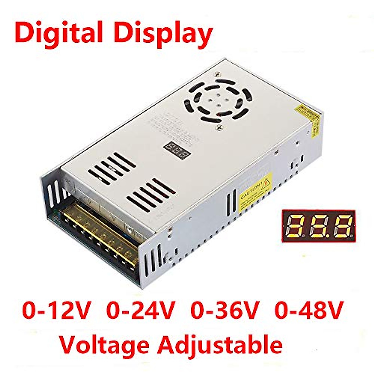 Xunba 500W DC Output 0-24V 20A Adjustable DC Power Voltage stabilization Converter Digital Display Voltage Regulator Transformer Switching Power Supply AC 110/220V (SD500-0-24)