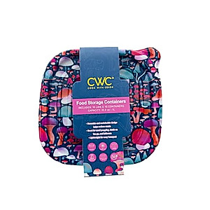 COOK WITH COLOR Containers with Lids - Plastic Food Storage Containers - Meal Prep Containers -10 Lunch Containers with 10 Lids, Airtight Reusable Containers -33.8 Oz / 1 L (BLUSHROOMS)