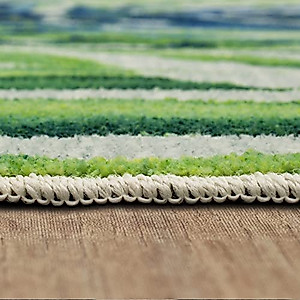 Mohawk Home Scattered Fronds Casual Tropical Ivory 5' x 8' Area Rug Perfect for Kitchen, Living Room, Dining Room