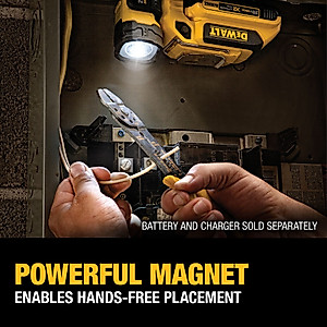 DEWALT 20V MAX LED Work Light, Magnetic, Freestanding and Clip-On, Bare Tool Only (DCL044)