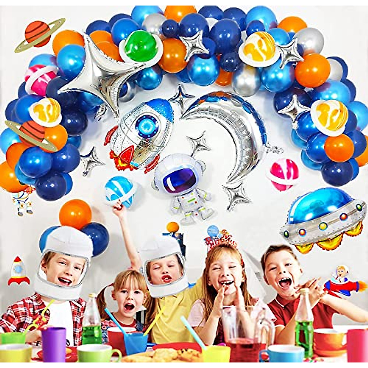 Lyland Outer Space Balloons Garland kit Space Birthday Decorations Party Supplies for Boy Galaxy Space Theme Party Decorations Arch Kit for Kids Birthday Babyshower Universe Rocket Astronaut Set