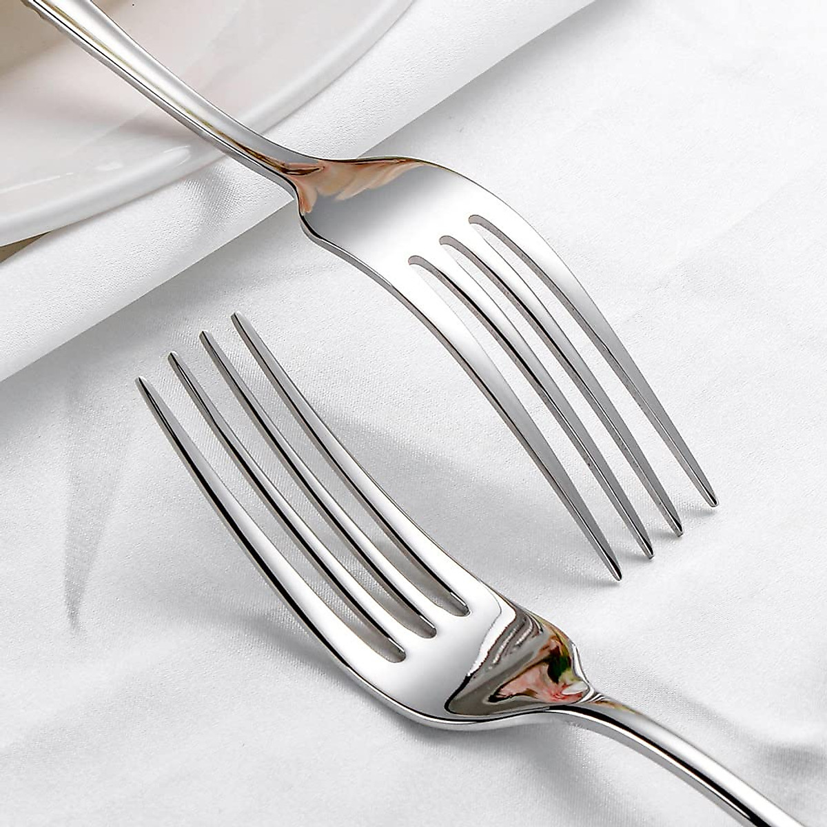 Gold Hammered Silverware Set for 6 Modern Cutlery Utensils 18/10 Stainless Steel Flatware Set 24 Piece Include Knives Forks and Spoons Tableware Set for Home Kitchen Wedding Restaurant Party (Color :