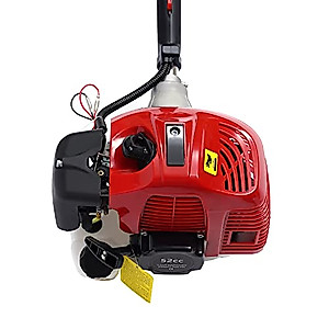 VPABES Handheld Power Sweeper, 2.3HP 52cc Motor Nylon Brush Broom Cleaning Machine for Driveway Lawn Garden