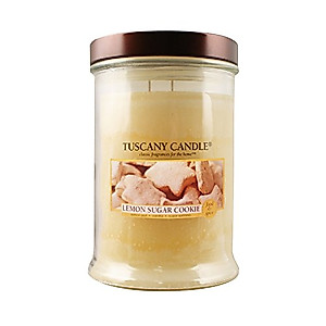 Langley Empire Candle Tuscany, Mottled, Bronze Lid, 18-Ounce, Lemon Sugar Cookie, Yellow (55896)