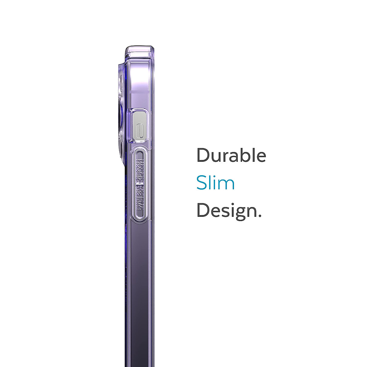 Speck Clear iPhone 14 Pro Max Case - Slim, Built for MagSafe, Scratch Resistant & Drop Protection Clear Phone Case - Anti-Yellowing - 6.7" iPhone 14 Pro Max Case - Amethyst Purple GemShell