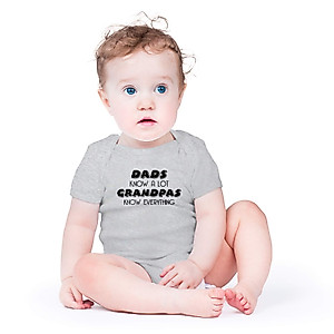 AW Fashions Dads Know A Lot, Grandpas Know Everything Baby Bodysuit Newborn Clothes Cute Boy Outfits (Newborn, Sports Grey)