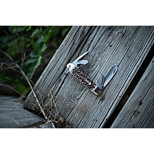 Uncle Henry Next Gen Staglon 23UH Scout 6.1in Folding Knife with 2.4in Stainless Steel Drop-Point Blade, Awl, Can Opener, Screwdriver, Cap Lifter, and Staglon Handle for Hunting, Camping and EDC