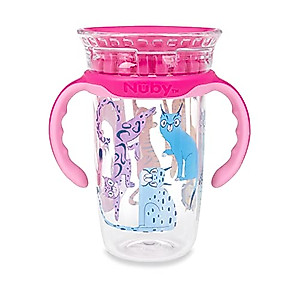 Nuby 2-Handle 360 10 oz Tritan cup, Colors/Prints May Vary