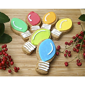 Christmas Light Bulb Cookie Cutter 3 Piece Set, Premium Food-Grade Stainless Steel, Dishwasher Safe (Light Bulb 3 Piece)