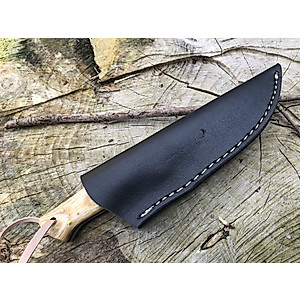 Perkin Damascus Steel Hunting Knife With Sheath Bushcraft Knife - SK1200