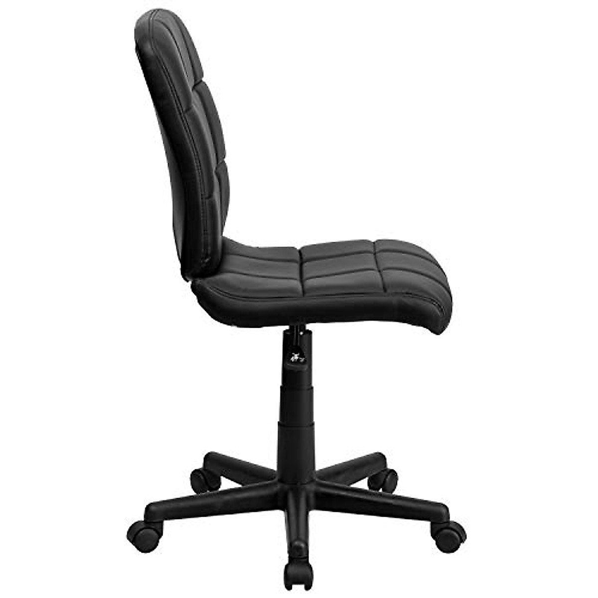 Flash Furniture Clayton Mid-Back Black Quilted Vinyl Swivel Task Office Chair