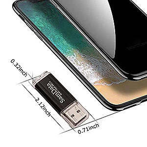 SamData 5 Pack 32GB USB 2.0 Flash Drive Thumb Drive Memory Stick Pen Drives Jump Drive for Data Storage (5Pack Black)