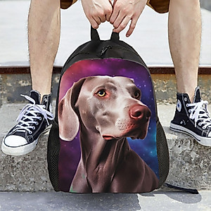 Xerial Rainbow Galactic Weimaraner Backpack Waterproof Anti Theft Durable Light Laptop Bag Backpacks For Women Men Travel Gym Backpack