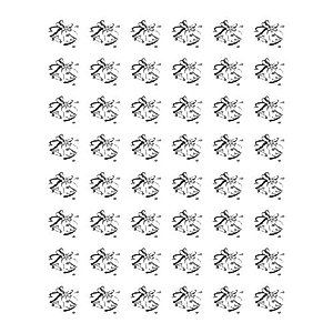 48 Stickers Wedding Bells Envelope Seals Labels Stickers 1.2" Round (Favors, Decorations, Lollipops)