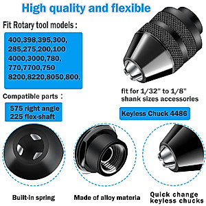 Keyless Chuck Keyless Drill Chuck for Dremel 4486 Model 395 3000 4000 4300 8220 3000 7300 Multipro