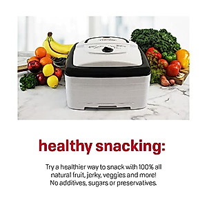 NESCO FD-80A Square Shaped Food Dehydrator, For Snacks, Fruit, Beef Jerky, White