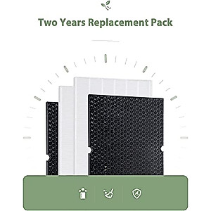 2-Set 5500-2 Air Purifier Replacement Filter for Winix 5500-2, H13 True HEPA Filter & Activated Carbon Filter Kit, Replace 116130 Filter H