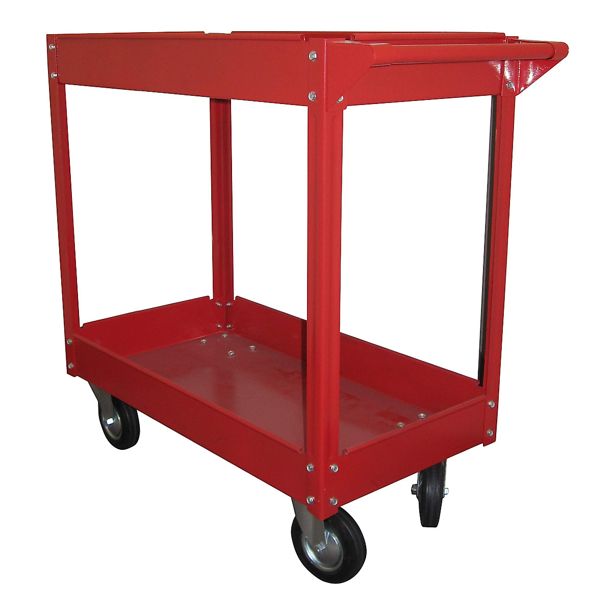Olympia Tools 600-pound 2 Shelf 85-184, Red Steel Cart, 600LB