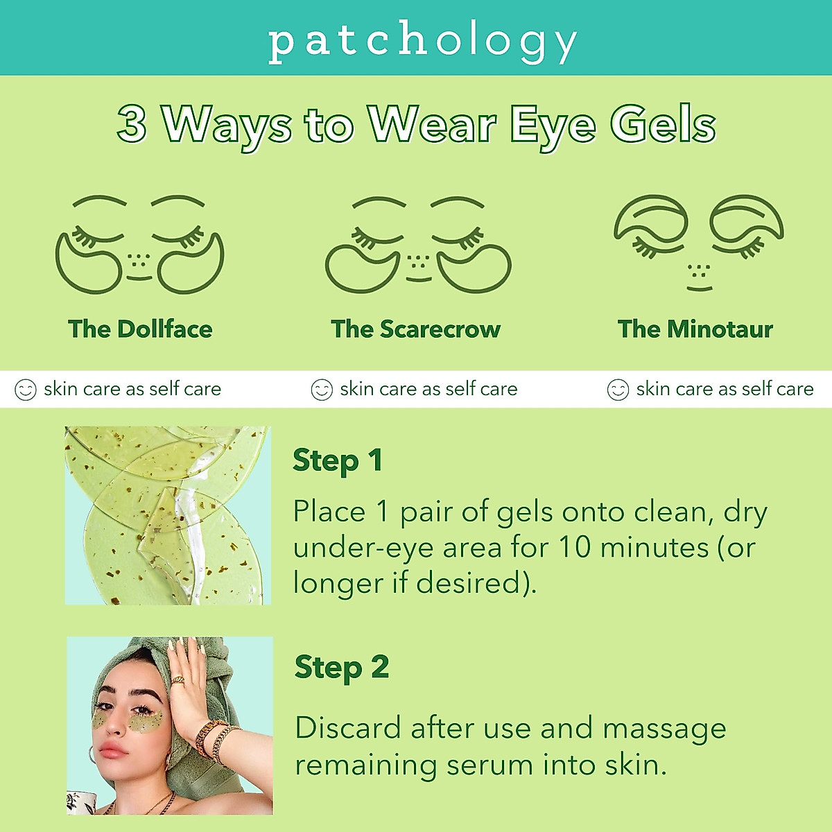 Patchology Perk Up Hydrating Under Eye Masks with Green Tea - Under Eye Patches For Dark Circles and Puffy Eyes Care, Treatment & Moisturizer - Eye Bags, Puffiness & Wrinkles Reducer (5 Pairs)