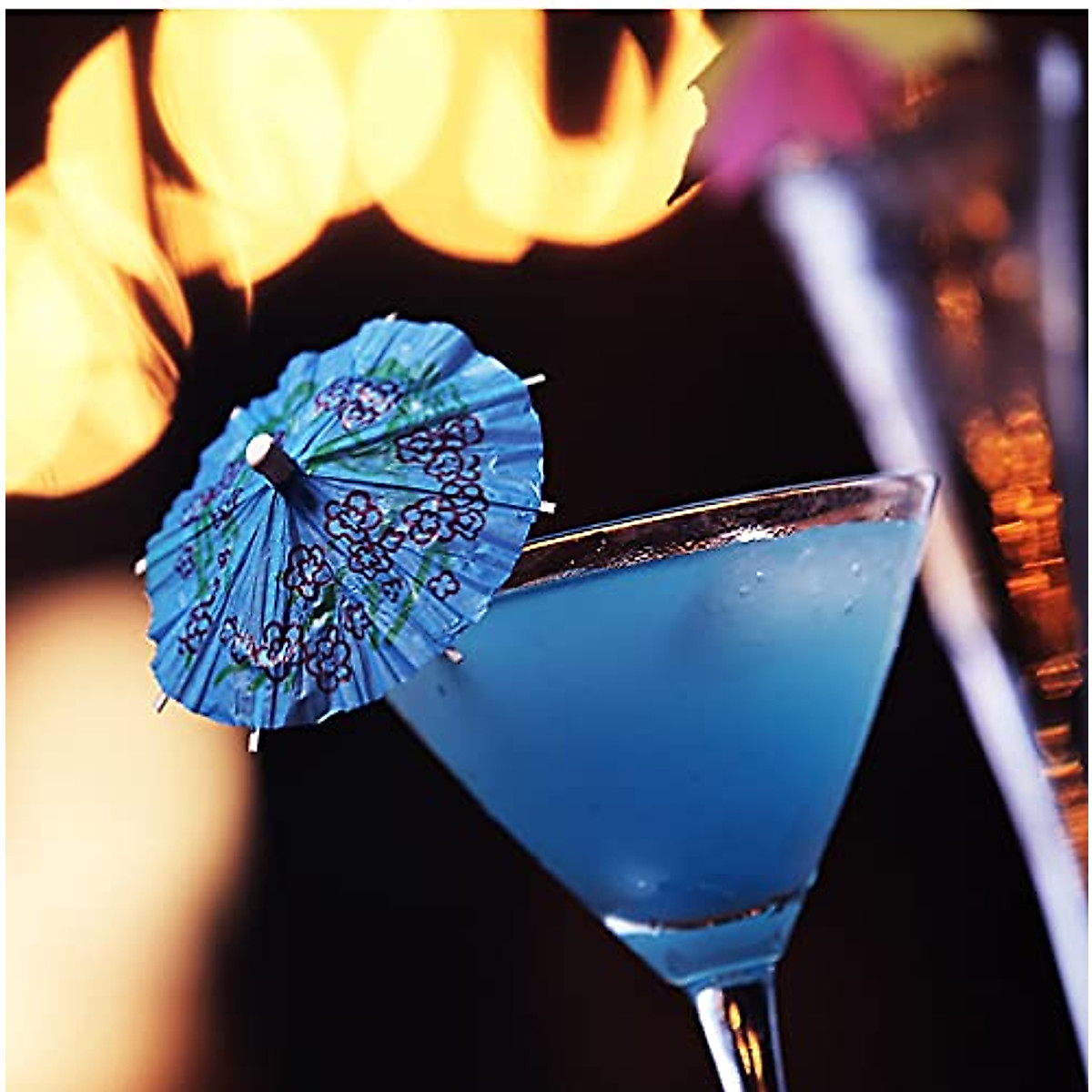 ALINK 144-Pack Cocktail Drink Umbrella Picks, Cupcake Toppers, Luau Parasols Toothpicks for Tropical Hawaiian Tiki Party Decorations