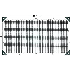 B L Shade Cloth Sun Shade 8 x 12 Ft, 90% UV Block Shade Tarp for Plant Cover, Shade Netting for Greenhouse, Barn, Chicken Coop,Dog Kennel Outdoor,Canopy, Pools, Dump Truck, Garden Shade Mesh Net Blue