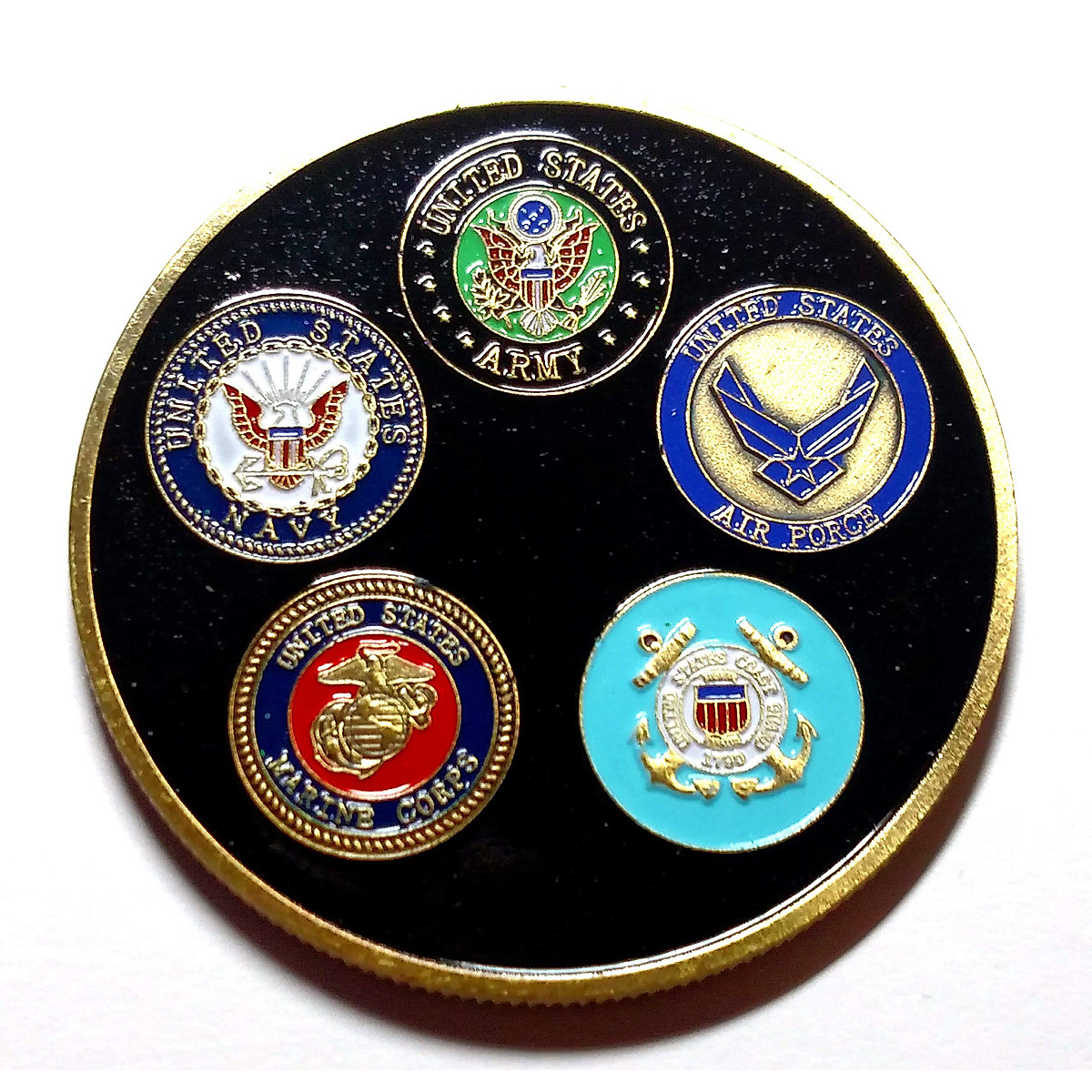 Cyber Command Military Family Large Colorized Challenge Art Coin