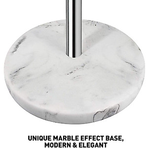 Kitchen Paper Towel Holder Countertop: Paper Towel Holder - Marble Modern Design, Double Fastening Paper Towel Dispenser with Weighted Anti-Skid Base and Elegant Handle
