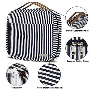 ARTISANS ATTIC Large Travel Toiletry Bag - Hanging Essantials Organizer - TSA Approved Cosmetic Bag - Fully Water Resistant - Suitable for Men & Women - Midnight Blue