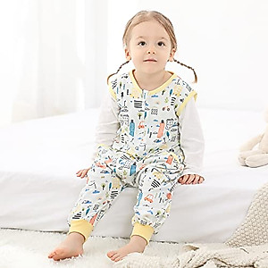 HOMEAL Baby Sleep Sack,Summer Toddler Sleep Sacks 2t-3t Sleep Sack Toddler,Toddler Sleeping Sack with Legs,Sleeveless Sleep Sack Baby,Light Weighted Sleep Sacks Baby for Early Walkers,12months-7T